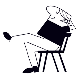 Man Resting In A Chair PNG & SVG Design For T-Shirts