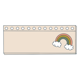 Brightly-colored Rainbow-design Note Sheets PNG & SVG Design For T-Shirts