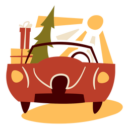Christmas-themed Car Ride PNG & SVG Design For T-Shirts