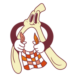 Wishbone Thanksgiving Cartoon Character PNG & SVG Design For T-Shirts