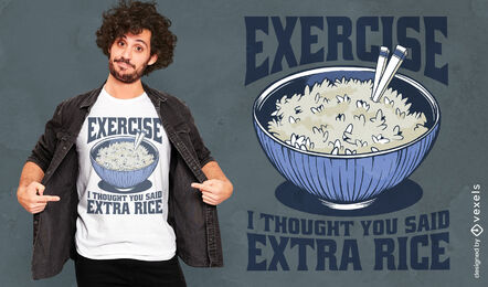 Extra Rice Bowl T-shirt Design Vector Download
