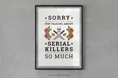 True Crime Poster Design Vector Download