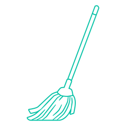 Diseño PNG Y SVG De Icono De Trazo De Trapeador Para Camisetas