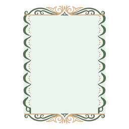 Victorian-style Border With Fancy Edges PNG & SVG Design For T-Shirts