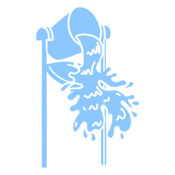 Bucket Of Water Splashing In A Water Park PNG & SVG Design For T-Shirts