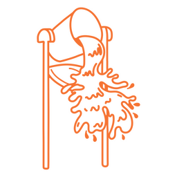 Bucket Of Water Cascading In A Water Park PNG & SVG Design For T-Shirts