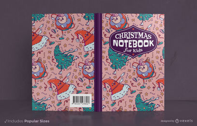 Christmas Notebook For Kids Book Cover Design Vector Download