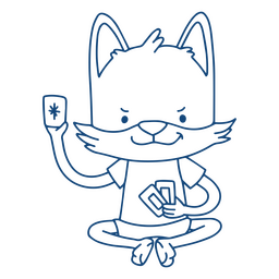 Cute Fox Playing Cards PNG & SVG Design For T-Shirts