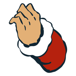 Santa Claus Hand Waving PNG & SVG Design For T-Shirts