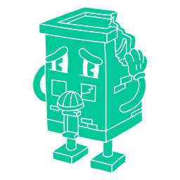 Walking Building Character Cartoon PNG & SVG Design For T-Shirts