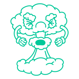 Fierce Blast Cartoon PNG & SVG Design For T-Shirts