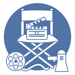 Blue Icon Of Filmmaker Elements PNG & SVG Design For T-Shirts
