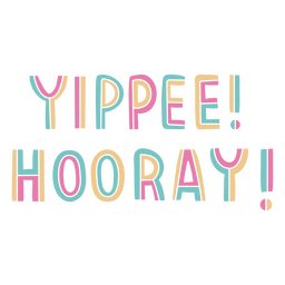 Yippee Hooray Neon Quote PNG & SVG Design For T-Shirts