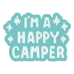 I'm A Happy Camper Label PNG & SVG Design For T-Shirts