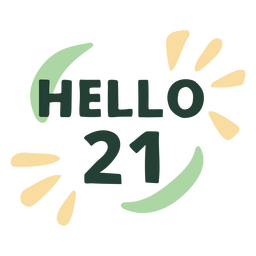 Hello 21 PNG & SVG Design For T-Shirts