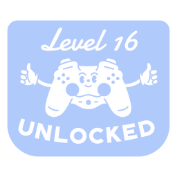 Level 16 Unlocked Retro Cartoon PNG & SVG Design For T-Shirts