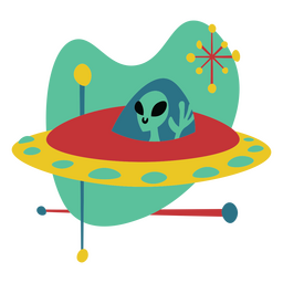 Intergalactic Alien Exploring Space PNG & SVG Design For T-Shirts