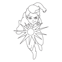 Superhero Shooting A Beam Of Light PNG & SVG Design For T-Shirts