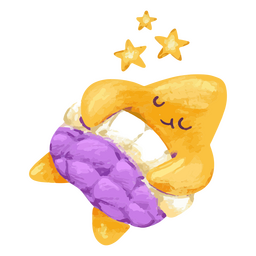 Sleeping Cute Star PNG & SVG Design For T-Shirts