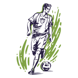 Fußballspieler Bereit, Den Ball Zu Treten PNG- Und SVG-Design Für T-Shirts