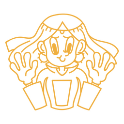 Princess Retro Cartoon PNG & SVG Design For T-Shirts