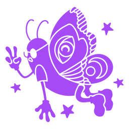 Dark Magic Cut Out Cartoon Butterfly PNG & SVG Design For T-Shirts