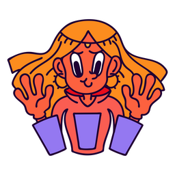 Princess In Retro Cartoon Style PNG & SVG Design For T-Shirts