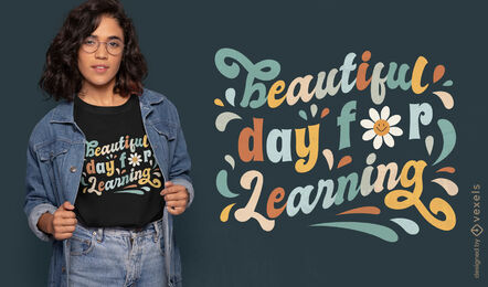Learning Quote Lettering T-shirt Design Vector Download