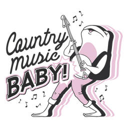 Country Music Baby Lettering Design PNG & SVG Design For T-Shirts