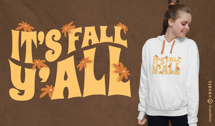 Groovy Fall Season Quote T-shirt Design Vector Download