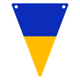 Ukraine Triangular Flag PNG & SVG Design For T-Shirts