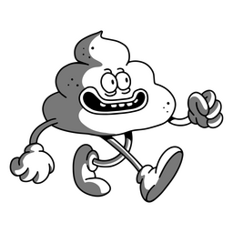 Poop Cartoon Character PNG & SVG Design For T-Shirts
