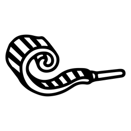 Diseño PNG Y SVG De Matraca De Fiesta En Blanco Y Negro Para Camisetas