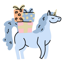 Unicorn Doodle Birthday Gifts PNG & SVG Design For T-Shirts