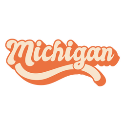 Michigan Lettering Usa States PNG & SVG Design For T-Shirts