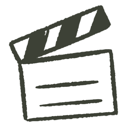 Clapperboard Doodle PNG & SVG Design For T-Shirts