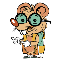 Smart Mouse In The School PNG & SVG Design For T-Shirts
