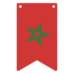 Morocco Flag-inspired Pennant PNG & SVG Design For T-Shirts