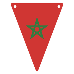 Morocco Flag-inspired Triangular Pennant PNG & SVG Design For T-Shirts