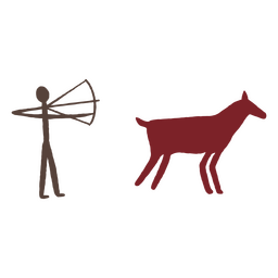 Cave Painting Depicting Hunter Activities PNG & SVG Design For T-Shirts