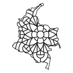 Diseño PNG Y SVG De Mapa Estilo Mandala Con Forma De Colombia Para ...