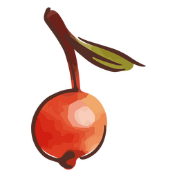 Aquarell Isolierte Kirsche PNG- Und SVG-Design Für T-Shirts