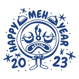 Happy Meh Year Quote PNG & SVG Design For T-Shirts