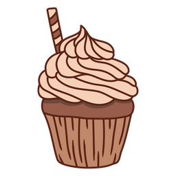 Cupcake Color Stroke Sweets PNG & SVG Design For T-Shirts