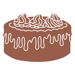 Chocolate Cake Cut Out Sweets PNG & SVG Design For T-Shirts