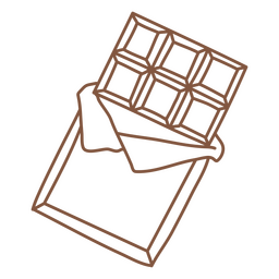 Chocolate Bar Stroke Sweets PNG & SVG Design For T-Shirts