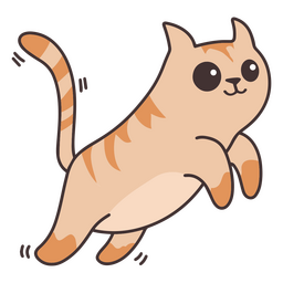 Cute Jumping Cat PNG & SVG Design For T-Shirts