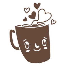 Coffee Cup Cut Out Lovely PNG & SVG Design For T-Shirts