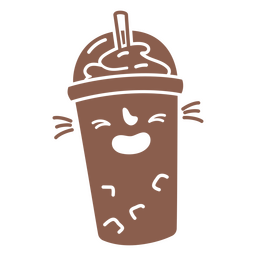 Creamy Coffee Cup Cut Out Silhouette PNG & SVG Design For T-Shirts