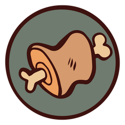 Meat On Bone Doodle Drawing PNG & SVG Design For T-Shirts